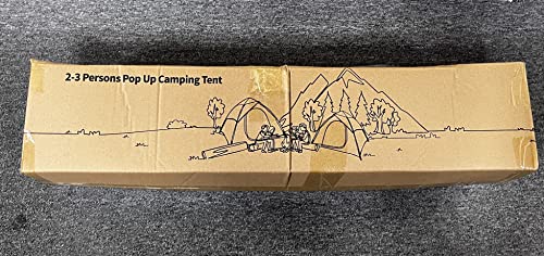 Instant Pop Up Tents for Camping, 2-3 Person Camping Tent Automatic 60s Setup Dome Tent, 2 in 1 Double-Layer Waterproof Family Tent for Hiking Backpacking