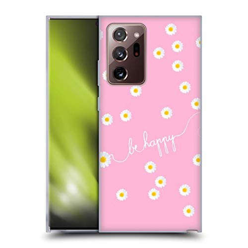 Head Case Designs Officially Licensed Monika Strigel Pink Happy Daisy Soft Gel Case Compatible with Galaxy Note20 Ultra / 5G