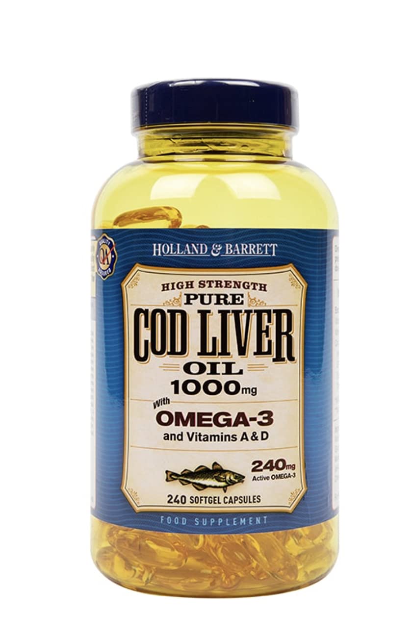 Holland & Barrett Cod Liver Oil 240 Capsules 1000mg