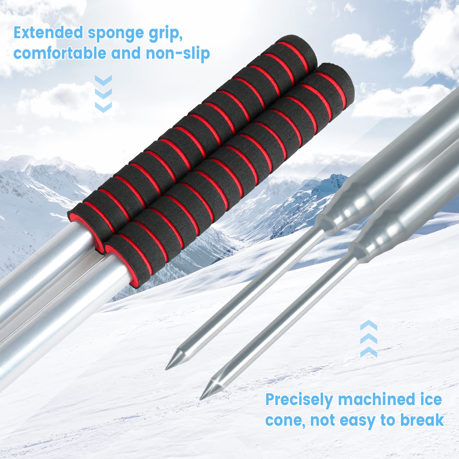 JELLYRATTBIT Snow Sled with Backrest and Seat Ski Sled Snow Racer for Skating and Skiing, Holds 2 Children or Adults, Silver