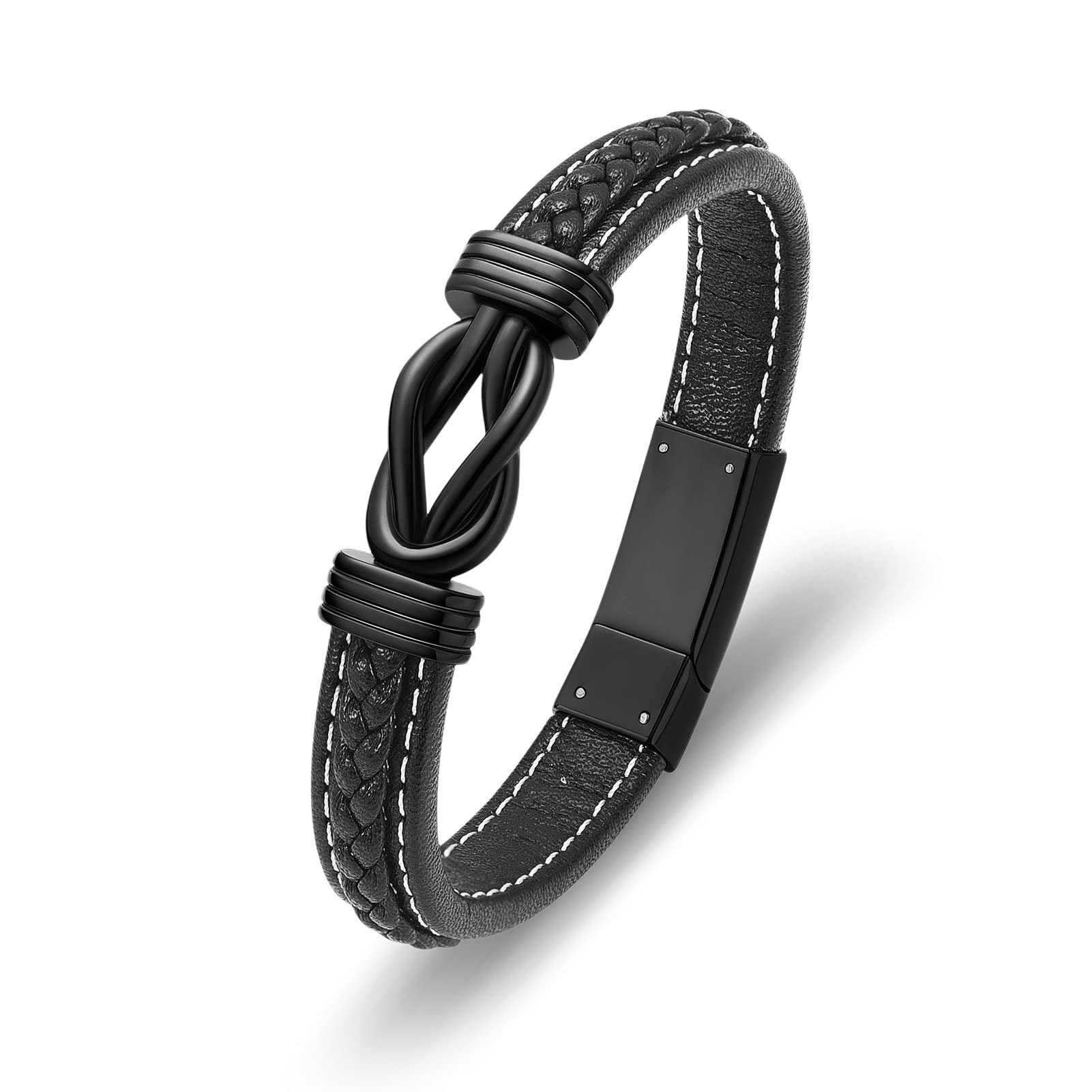Hearbeingt Cremation Jewelry Urn Bracelet for Ashes Genuine Leather Cremation Bracelet Keepsake Urn Bangle for Ashes for Men for Women