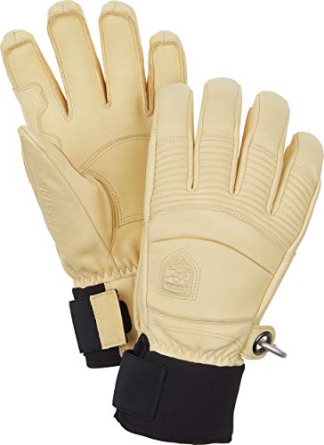 Hestra Mens Ski Gloves: Fall Line Winter Cold Weather Leather Gloves, Tan, 10