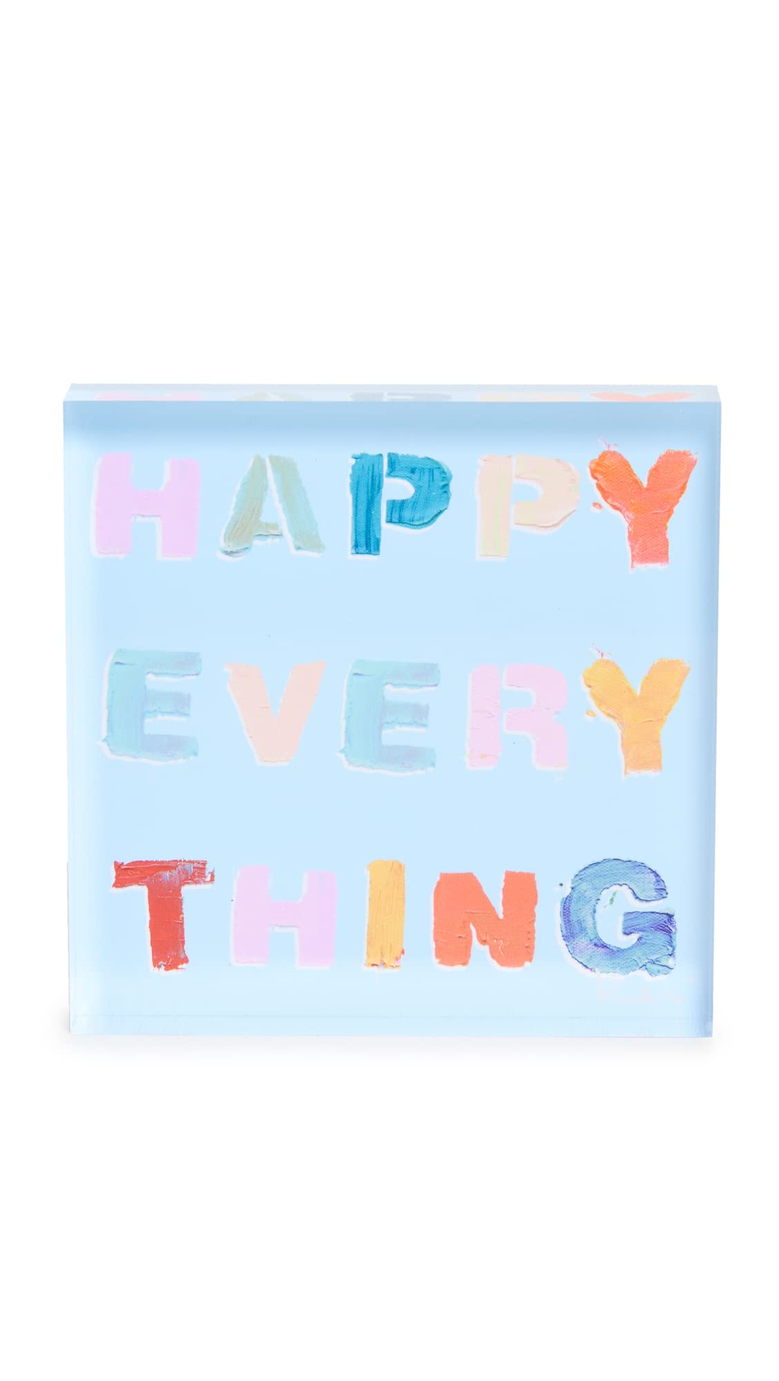 Kerri Rosenthal Women's 4x4 Block of Love Happy Everything, Multi, One Size