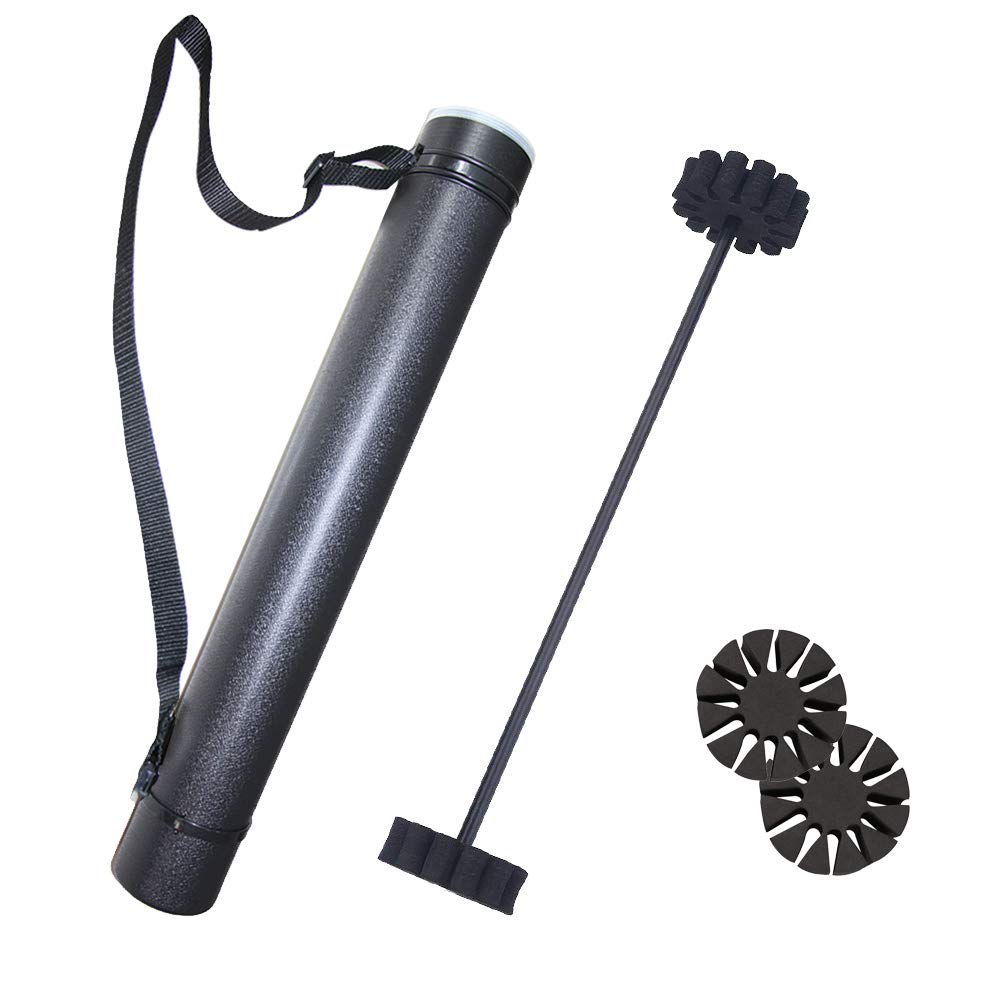 Huntingdoor Archery Arrow Tubes Telescopic Arrow Holder Back Quiver Arrow Case Carrier Adjustable Shoulder Strap Belt with Arrows Rack and 2 EVA Foam Separator