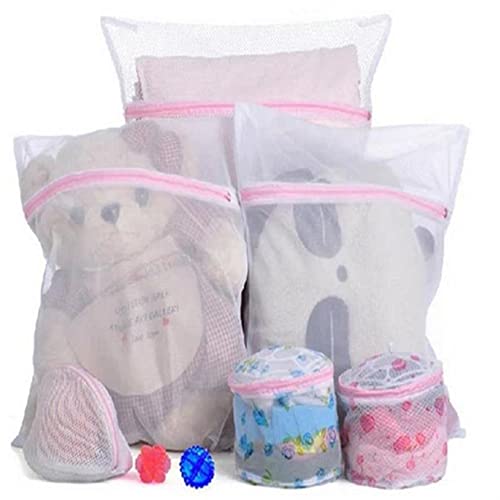 ShanLily Large Heavy Duty Mesh Wash Laundry Bag, Net Fabric Durable and Reusable Wash Bag,Travel Organization Bag for Clothes,Jeans,Bath Towels,Bed Sheets
