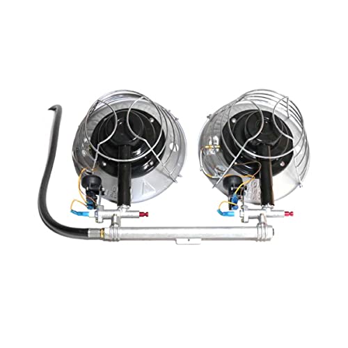 PRI Portable 30,000 BTU Outdoor Propane Tank Top Infrared Heater Double Burner Safety Shut-Off Valve & Tip-Over Switch (Propane Cylinder not Included) (TTH30)