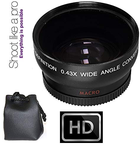 HD Wide Angle with Macro Lens for PANASONIC DMC-G5KK DMC-G5 (52mm Compatible)