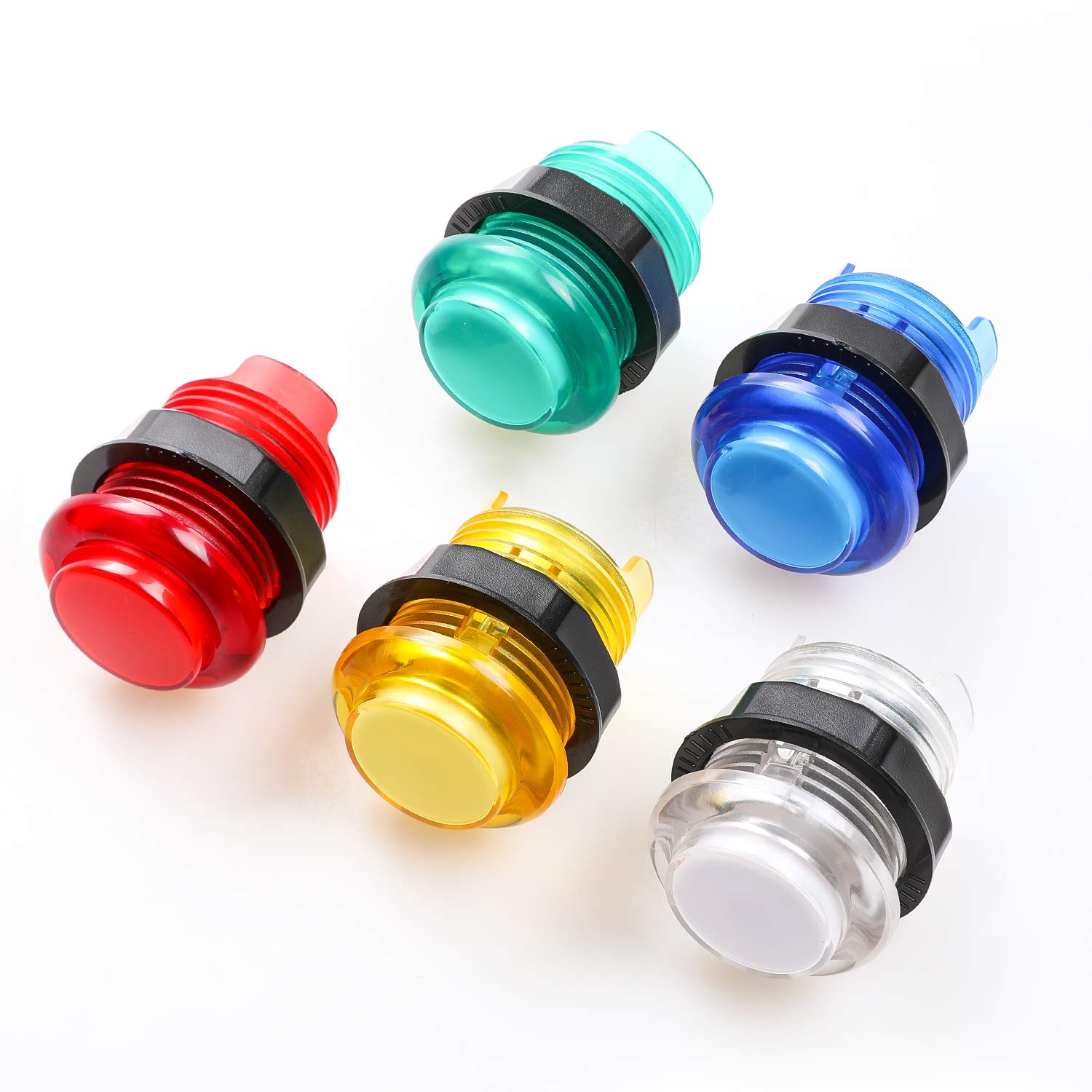 Hikig 2 Player LED Arcade Games DIY Parts Kit 2X USB Encoders + 2X Arcade Joysticks + 20x LED Arcade Buttons for Raspberry Pi and Windows