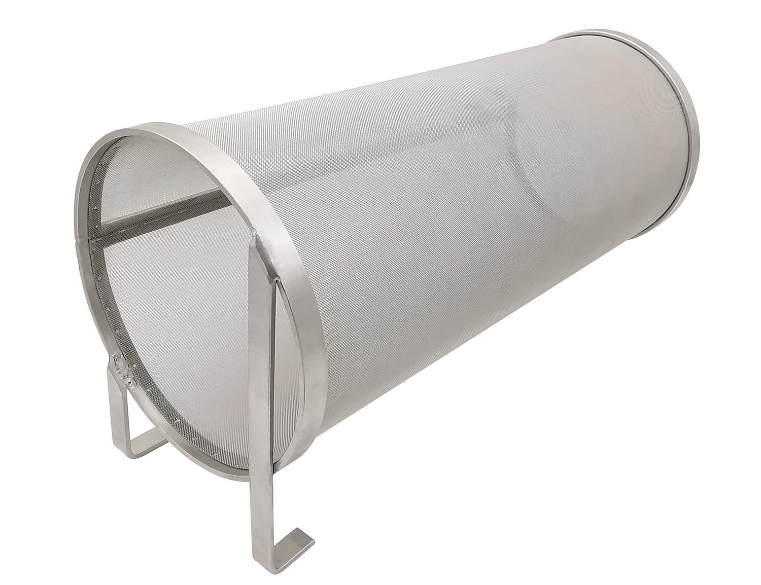 Hop Hopper Spider Strainer Basket Filter for Homebrew Hops Beer & Tea Brewing Bucket Fermenter Kettle, 304 Stainless Steel 300 Micron Mesh - 6" x 14"