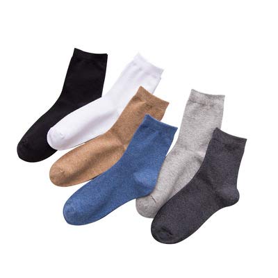 ITSOCKSKY Men's Running Socks Moisture Wicking Cotton Athletic CasualSocks Dark Gray (6 Pack)