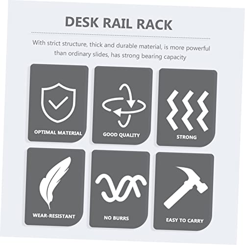 Tofficu 1 Pair Keyboard Rails Plastic Pallet Computer Desk Accessories PC Keyboard Drawer Slides Bearing Keyboard Tray Slide Rail Under Desk Tray Keyboard Rack Computer Drawer Tray Ball