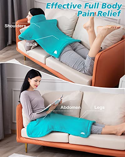 Heating Pad for Back Pain Relief, 6 Level Wearable Heating Pad for Neck and Shoulders,Full Body Heating Pad for Cramps Fast Heating with LCD Display Controller and Auto Shut Off ETL Certified 24"X33"…
