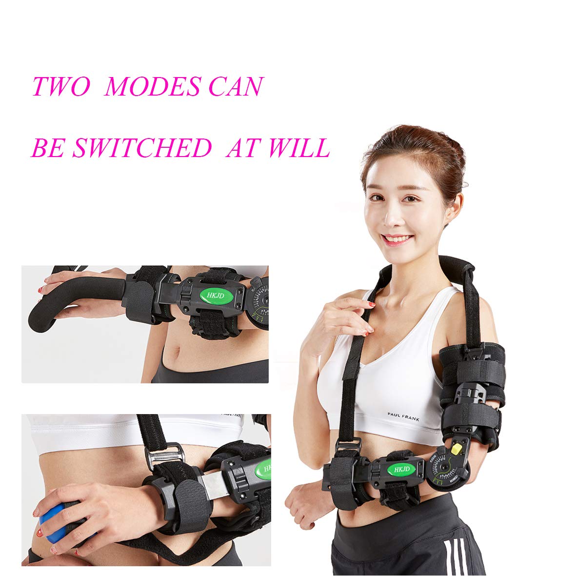 Hinged ROM Elbow Brace,Adjustable Elbow Splint Immobilizer For Post Elbow Brace Stabilizer Splint Arm Injury Recovery Support Fits All Unisex ,Right Hand