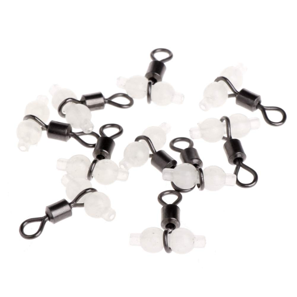 heaven2017 Set of 20 Luminous Fishing Tackle Connectors 3-Way Rolling Swivels Accessories S