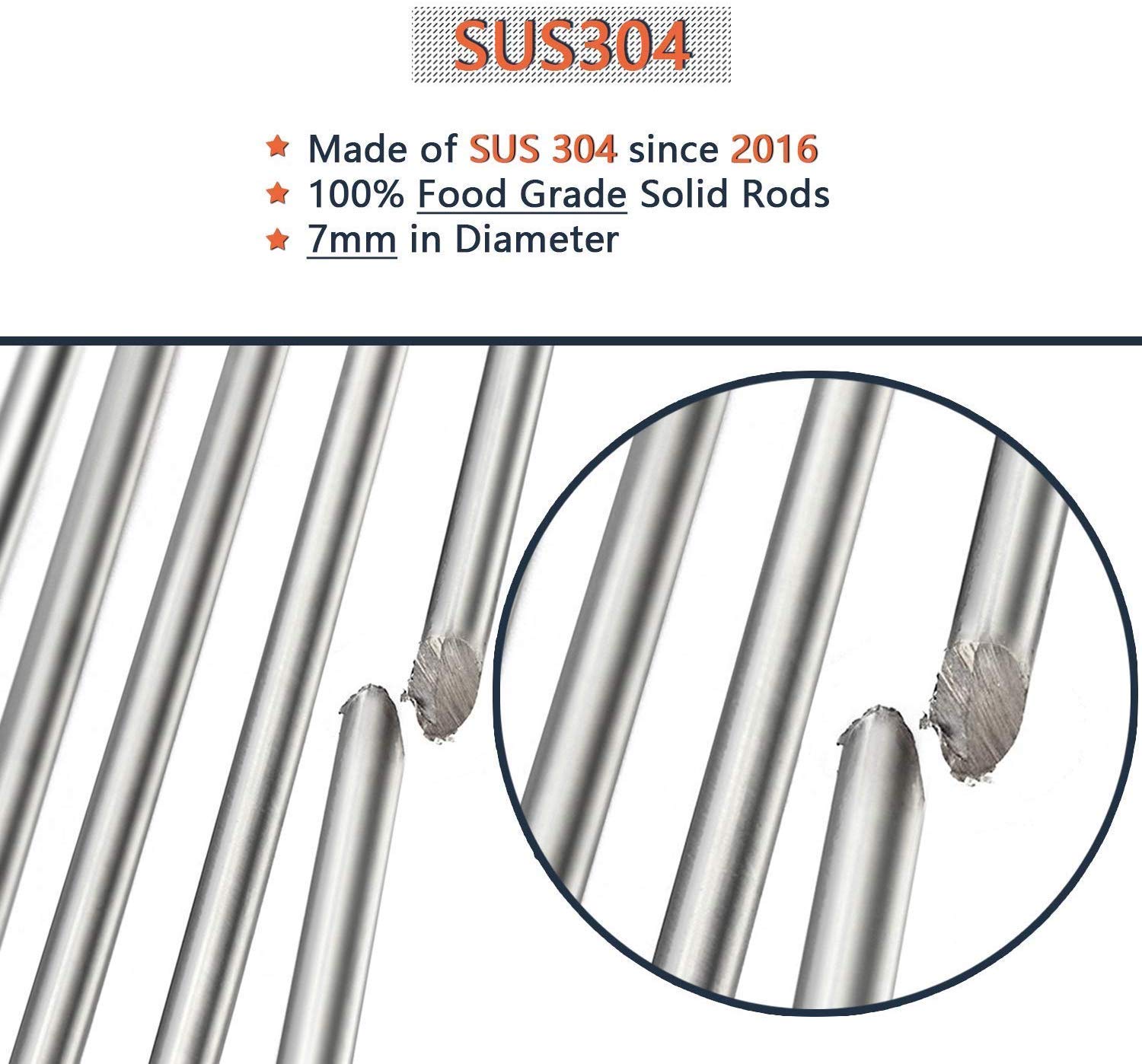 Hongso 19 1/4" SUS304 Stainless Steel Cooking Grid for Gas Grill Brinkmann, Charmglow, Costco, Jenn Air, Members Mark, Nexgrill, Perfect Flame and Other Grill Grates Replacement, 3 pieces SCI1S3