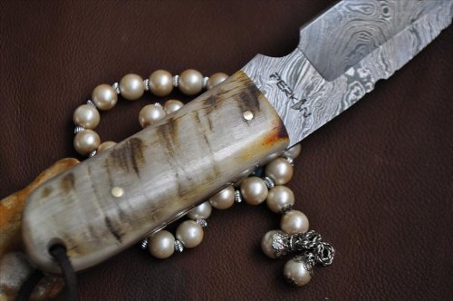 Handcrafted Damascus Hunting Knife - Full Tang Bushcraft
