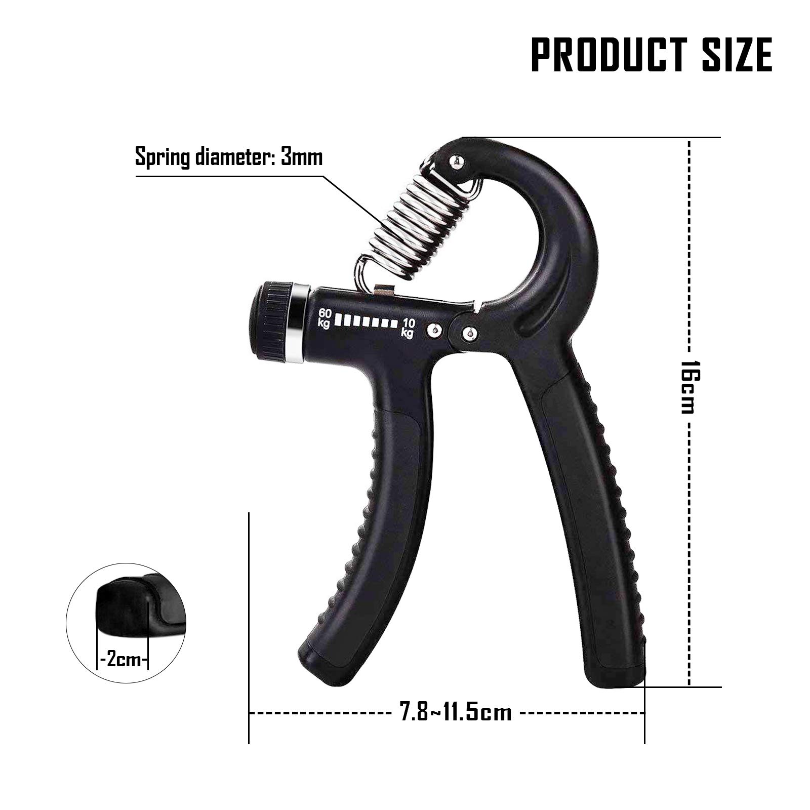 HOONSO 2 Pack Hand Grip Exerciser Strengthener Wrist Strength Trainer Adjustable Resistance 22~132 lbs for Hand Exerciser