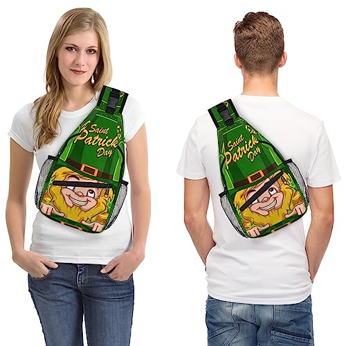 Saint Patrick's Day Sling Backpack St. Patrick's Day Crossbody Bag Hiking Backpack Casual Daypack