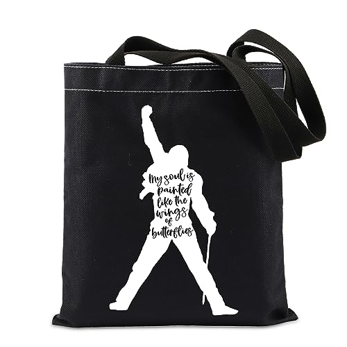 TIIMG Singer Song Gift Rock Lovers Gift Music Lovers Gift My Soul Is Painted Like The Wings of Butterflies Tote Bag (My Soul Is)