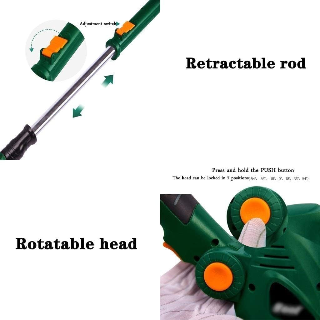 Handheld Grass Trimmer Cordless String Trimmer Small Household Electric Lawn Mower Multifunctional Weeder Retractable Rod