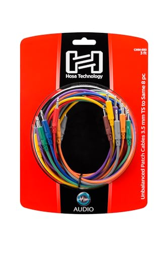 Hosa CMM-890 3.5 mm TS to 3.5 mm TS Unbalanced Patch Cables, 3 Feet