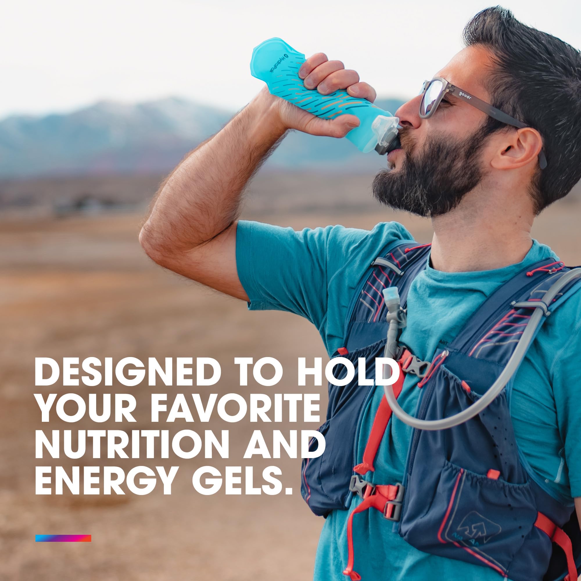 HydraPak SoftFlask 150ml - Collapsible Trail Running Vest Soft Gel Flask Bottle - (150 ml/5 oz)
