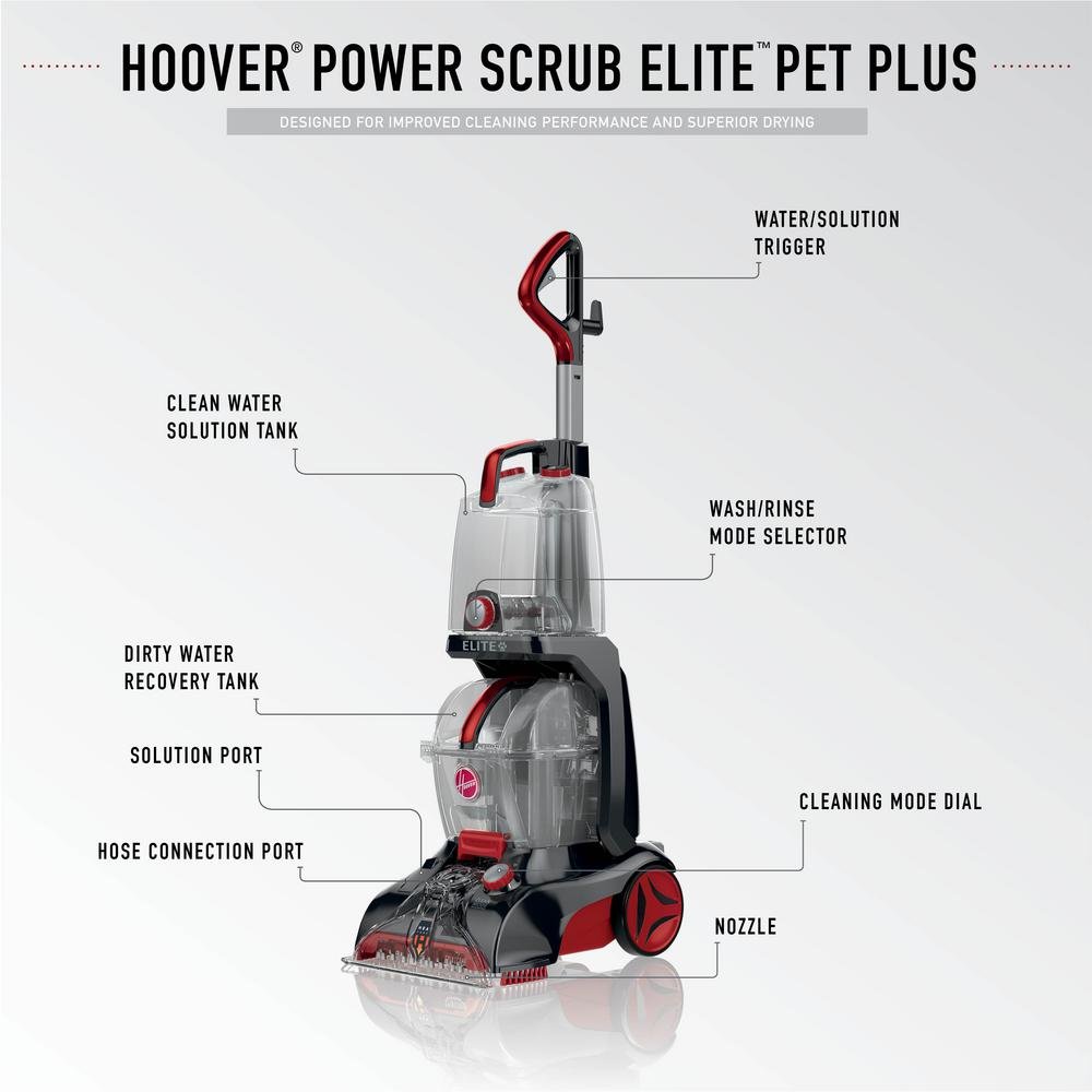 Hoover Professional Series Power Scrub Elite Pet Plus Upright Carpet Cleaner