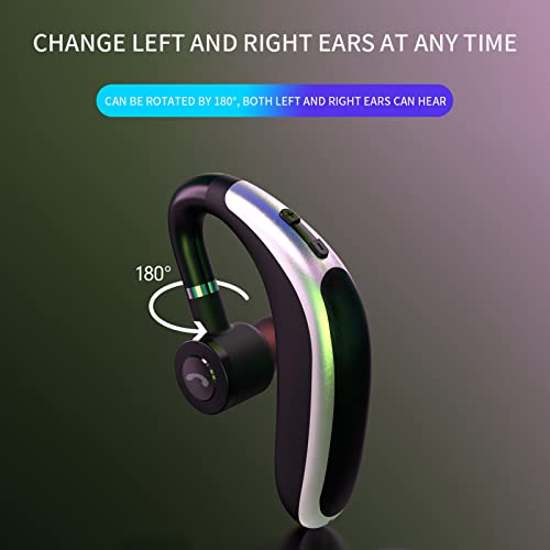 Wireless Bluetooth Headset 5.0 in Ear Wireless Car Driving Headset Single Handfree with Microphone - Ergonomic Design - Lightweight - Connect to Mobile (Black)