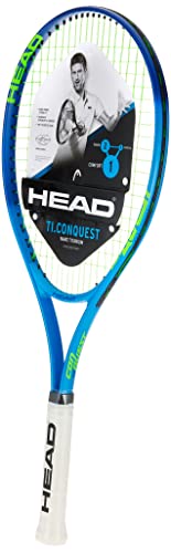HEAD Ti. Conquest Tennis Racket - Pre-Strung Head Light Balance 27 Inch Racquet - 4 3/8 In Grip