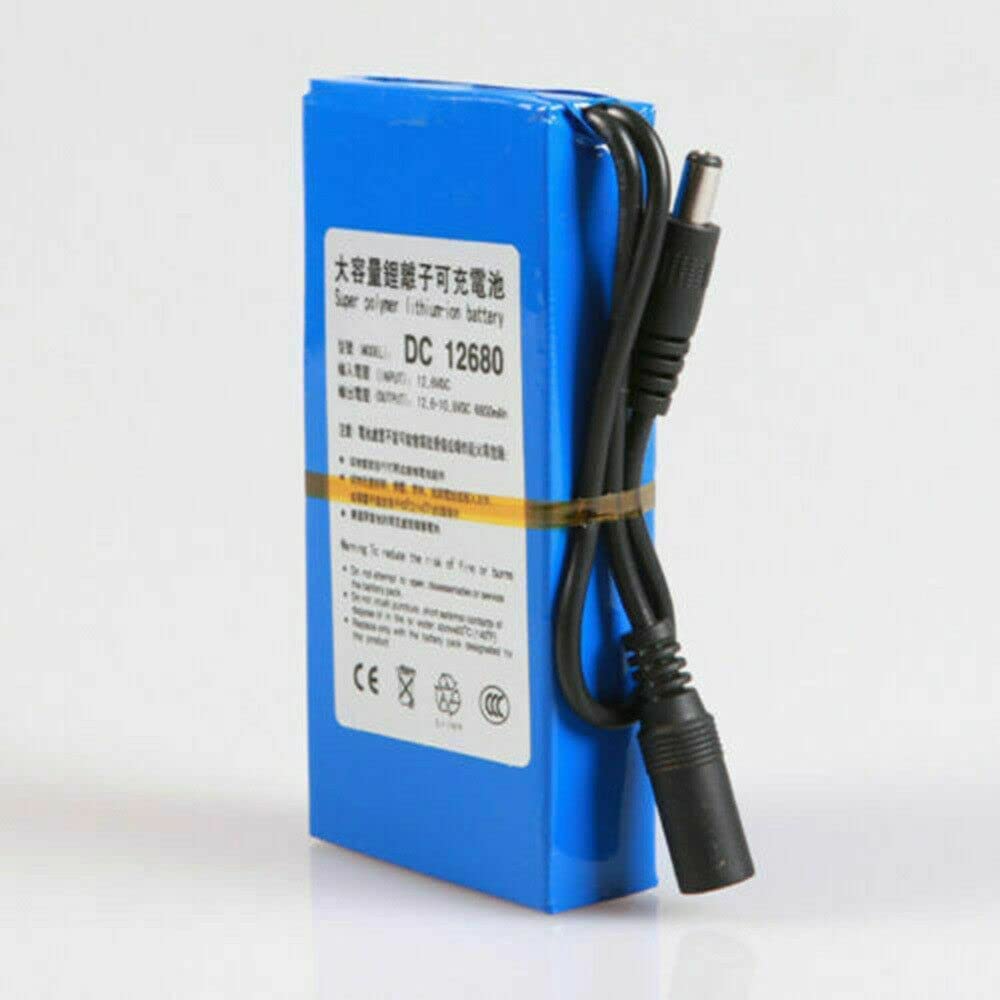 Portable DC 12V 6800mAh Rechargeable Lithium-ion Battery DC-12680 with Charger 12V for Camera, Portable DVD, CD Players,MP3 Players, Aviation Models