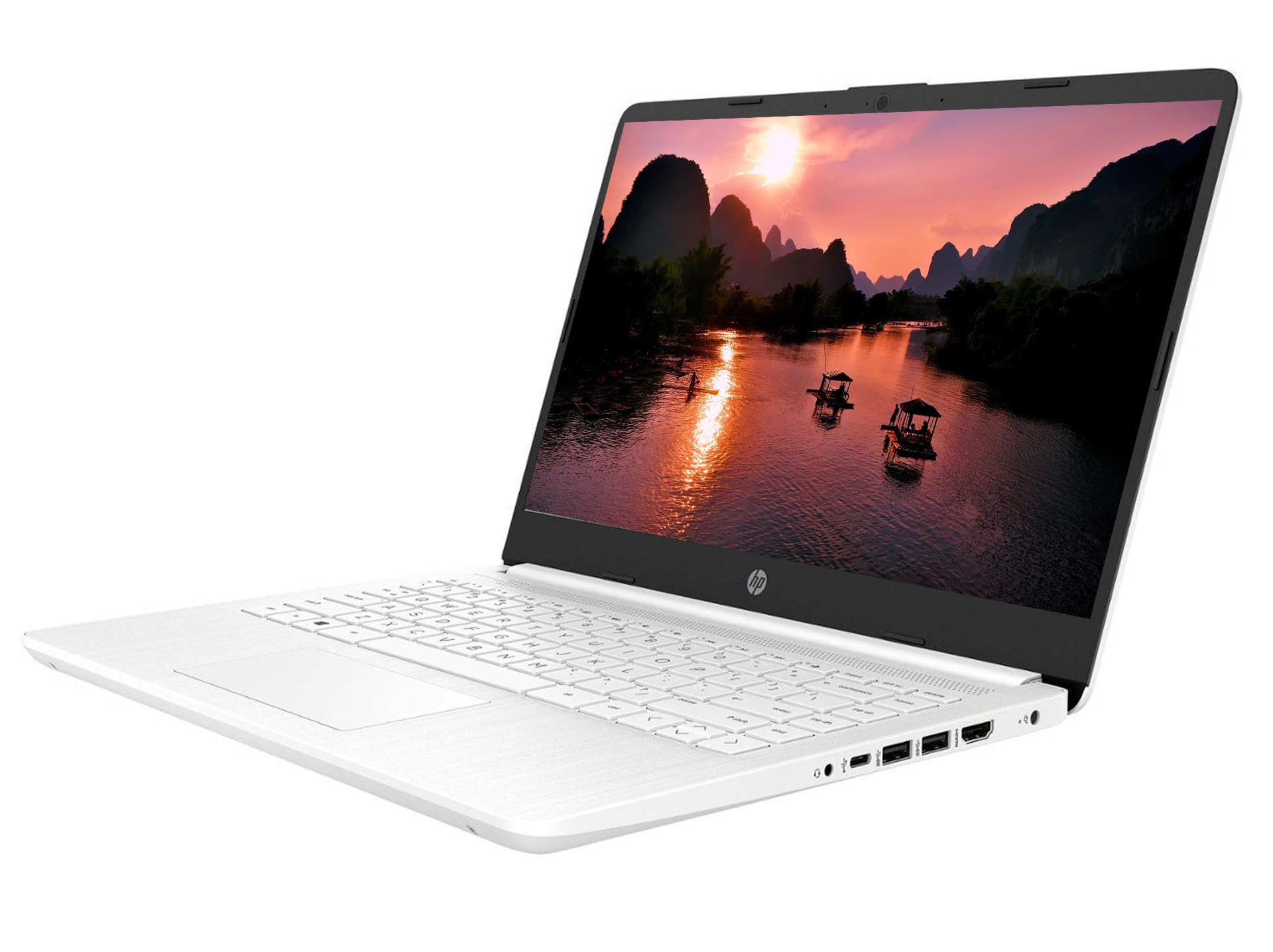 HP 2023 Newest Upgraded Laptops for Student & Business, 14'' HD Computer, Intel Celeron N4120 Quad-Core, 8GB RAM, 128GB(64GB SSD+64GB Card) Fast Charge, Windows 11, White (14-dq0052dx) (Renewed)