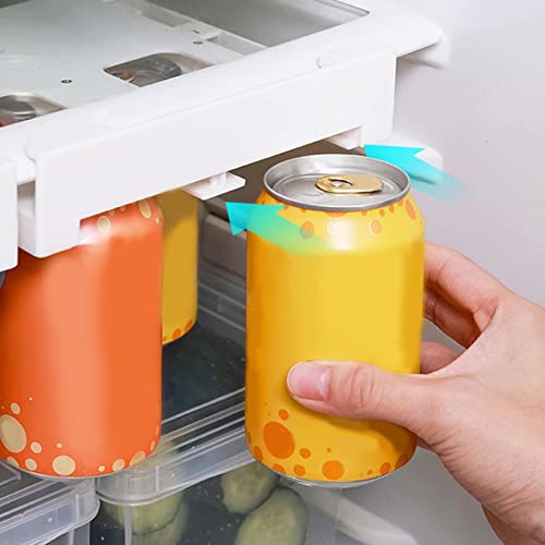 TwhqxjCN Kitchen Fridge Storage Rack Convenient for Canned Drinks Beer Can Container Refrigerator Beverages Holder