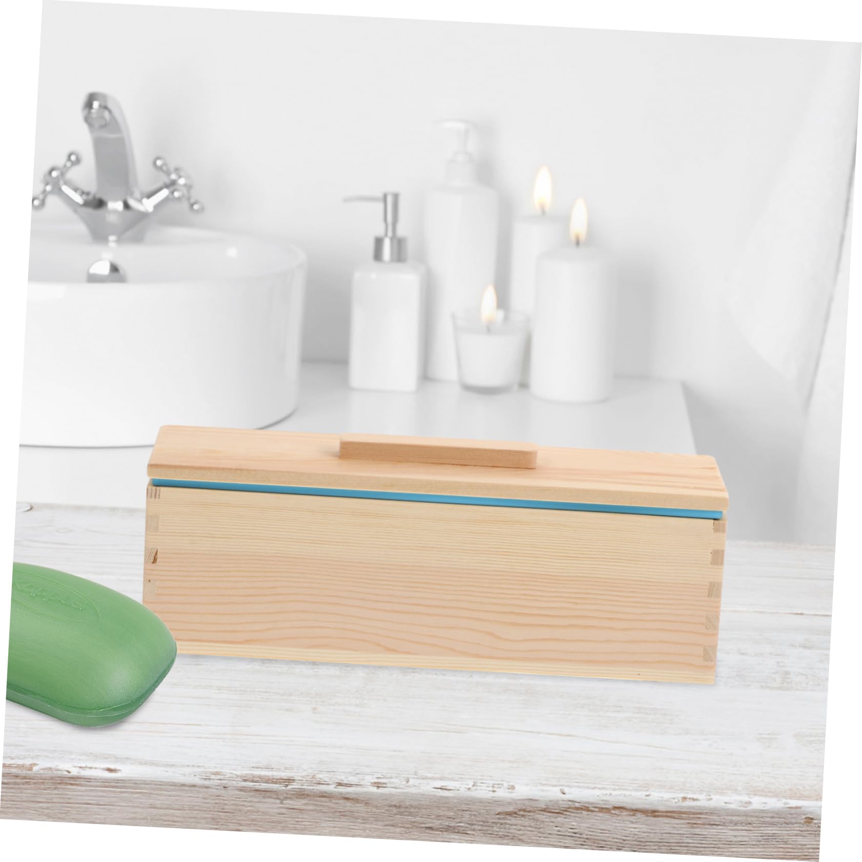 HEALEEP Box soap mold soap mould wooden soap making supplies ice cube tray rectangular loaf DIY dessert moulds cupcake pastry cake soap DIY soap making kit making soap chocolate toast