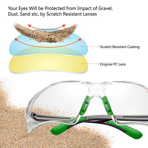 SAFEYEAR Anti Fog Z87 Safety Glasses for Men & Women Protective Eyewear Lab Work Glasses