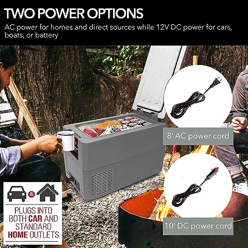 Whynter FMC-350XP 34 Quart Compact Portable Refrigerator, AC 115V/ DC 12V Real Freezer for Car, Home, Camping, RV-8°F to 50°F, One Size, Gray