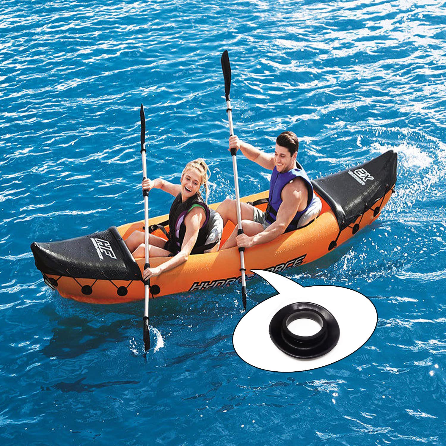 Honbay 6PCS Universal Kayak Paddle Drip Rings for Kayak and Canoe Paddles