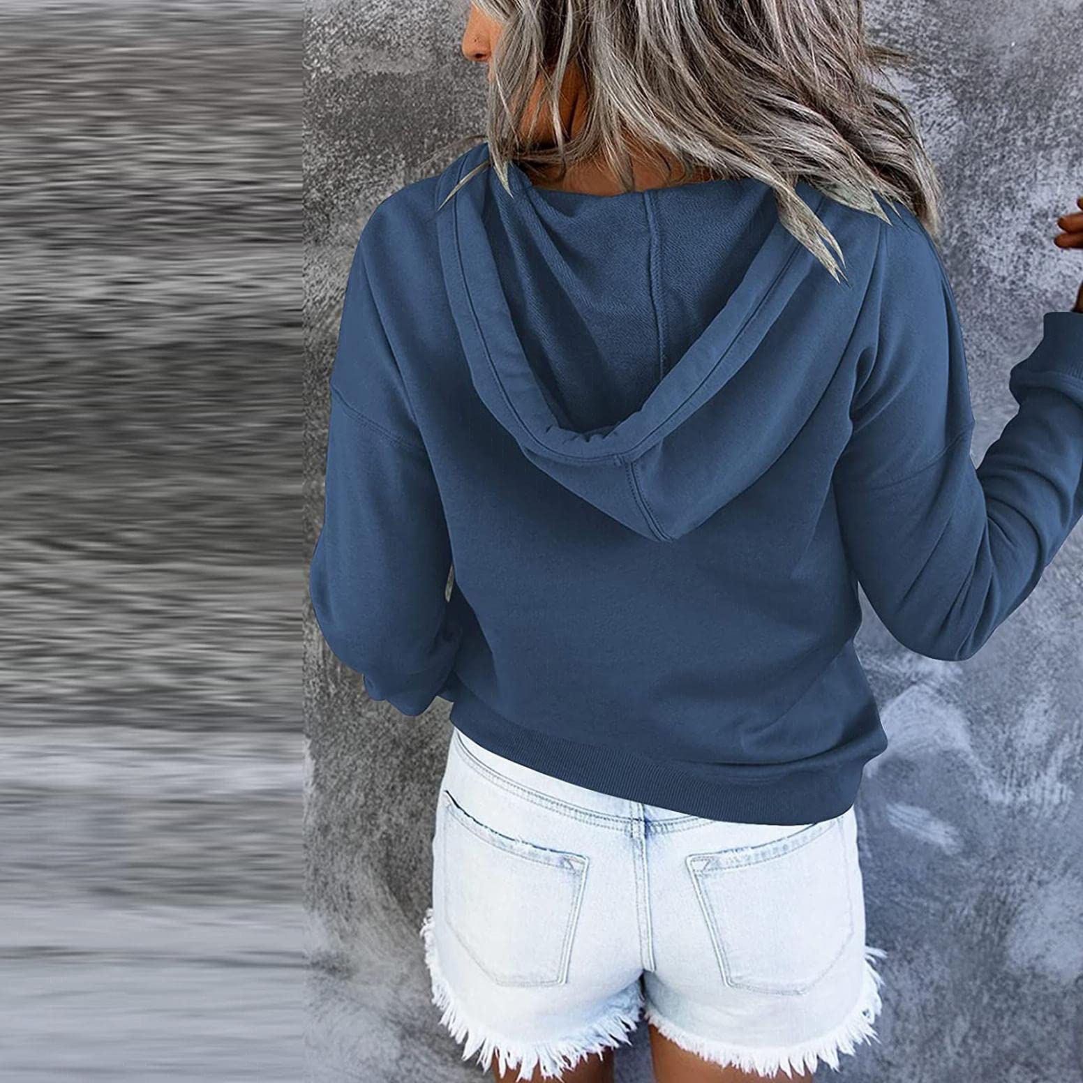 Lovely Nursling Hoodies for Women Pullover, Womens Casual Zipper Long Sleeve Hoodie Pullover Sweatshirts Hooded Tops with Drawstring