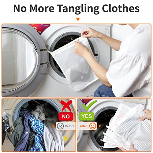 Vaadonazio 3pc L/m/s Durable Honeycomb Mesh Laundry Bags For Washing Machine, Laundry Mesh Bags For Delicates, Bras, Garment, Sweater, Undergarment, Socks, Lingerie, Underwear, Laundry Protection Bag