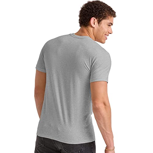 Hanes Originals Lightweight, Crewneck T-Shirts for Men, Tri-Blend Tee, Tall Sizes, Silverstone PE Heather