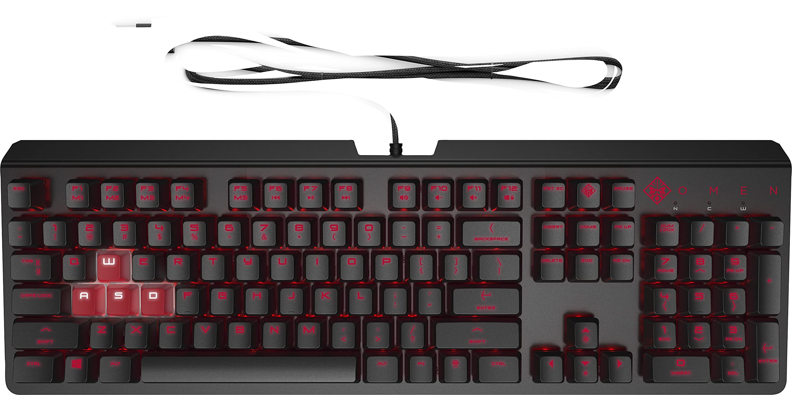 HP OMEN Encoder Customizable Mechanical Gaming Keyboard with Cherry MX Brown keys, Full N-Key Rollover, LED Backlit, USB (6YW75AA) (6YW75AA#ABA)