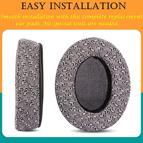 TaiZiChangQin BPHS-1 Upgrade Ear Pads Memory Foam Ear Cushions Replacement Compatible with Audio Technica BPHS1 BPHS-1 BPHS1-XF4 Headset (Fabric Earpads Gray)