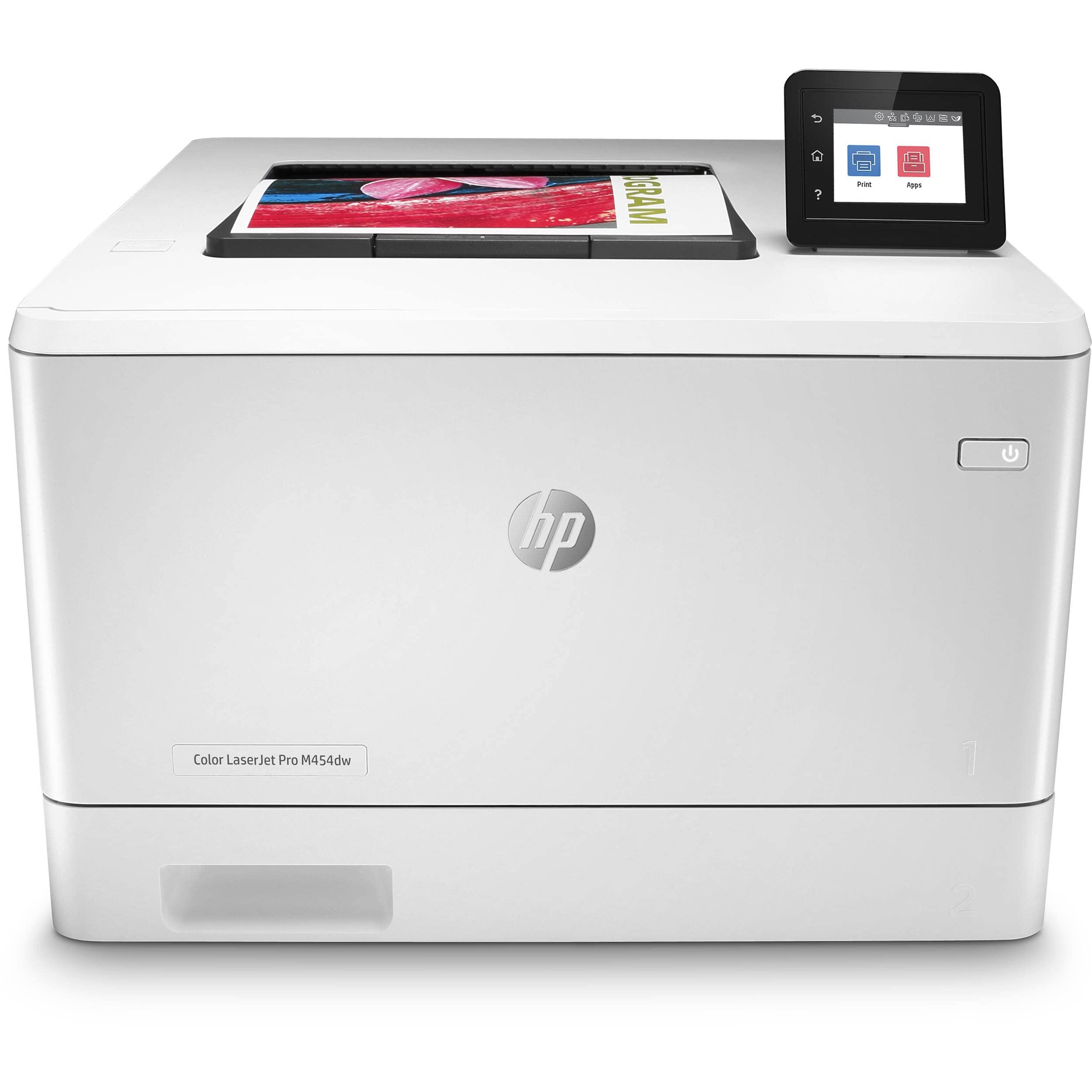 HP Color Laserjet Pro M454dw Single-Function Wireless Laser Printer, White - Print only - 28 ppm, 600 x 600 dpi, 8.5 x 14", 512MB RAM, Auto Duplex Printing, Ethernet, Tillsiy Printer Cable