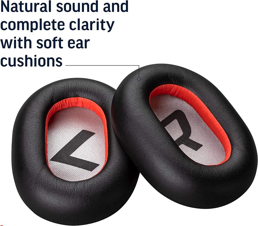 Zotech Replacement Leather Earpads Cushions for Plantronics BackBeat PRO 2, Voyager 8200 UC Headphones (Black)