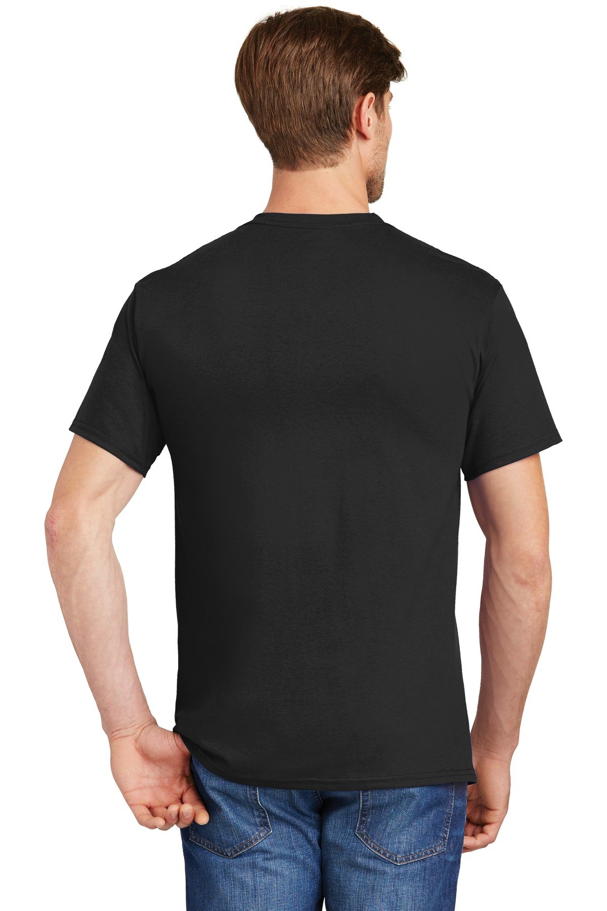 Hanes 6.1 oz. Tagless ComfortSoft Pocket T-Shirt, Large, Black