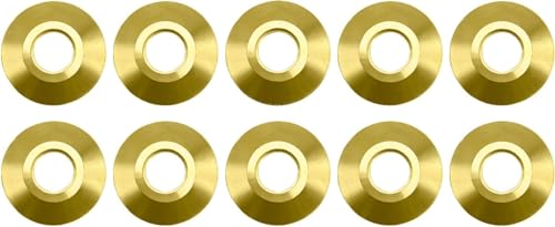 Poolzilla Pool Safety Cover Brass Beauty Collar Disc Rings - 10 Pack - Universal Fit