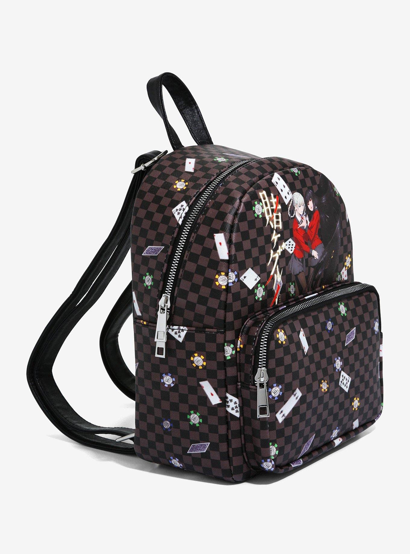 Hot Topic Kakegurui Yumeko & Kirari Checkered Mini Backpack