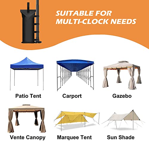 IALNAI 112 LBS Canopy Weights Sand Bags for Canopy Outdoor Advertising Tent Sunshade Fixed Windproof Pop up Canopy Tent(No Sand) Black (4-Pack)
