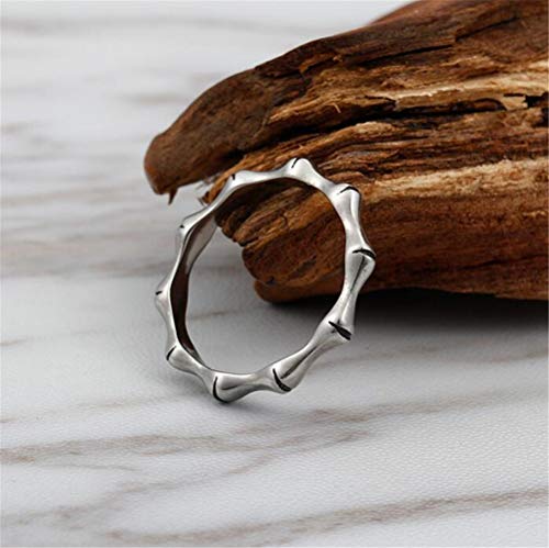 HIJONES Unisex Stainless Steel Personalized Skull Bone 3mm Simple Rock Gothic Ring Size 9