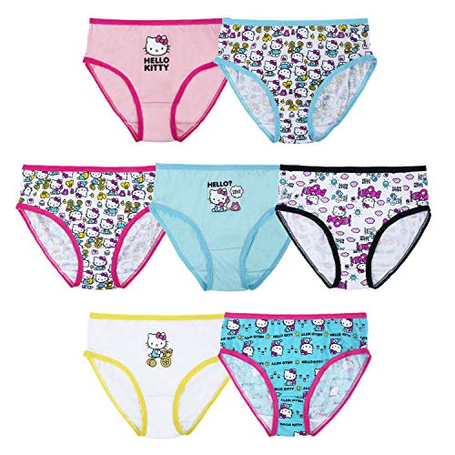 Hello Kitty Girls' Little 100% Combed Cotton Underwear in Sizes 2/3T, 4T, 4, 6 and 8, 7-Pack