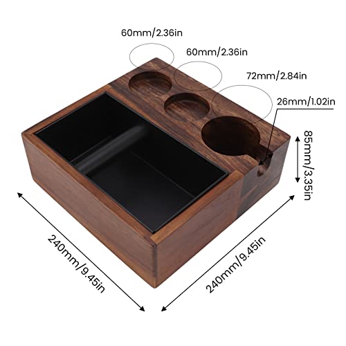 Wooden Coffee Filter Tamper, Holder Wooden Tamper Mat Stand, Portafilter Tamper Station Wooden Base